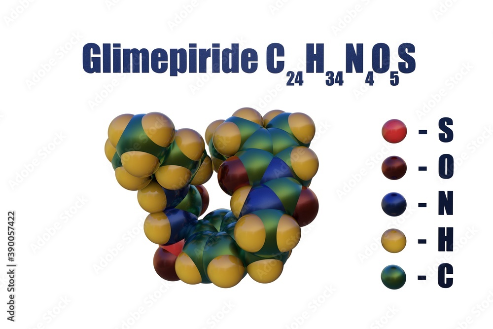 Structural chemical formula and space-filling molecular model of ...