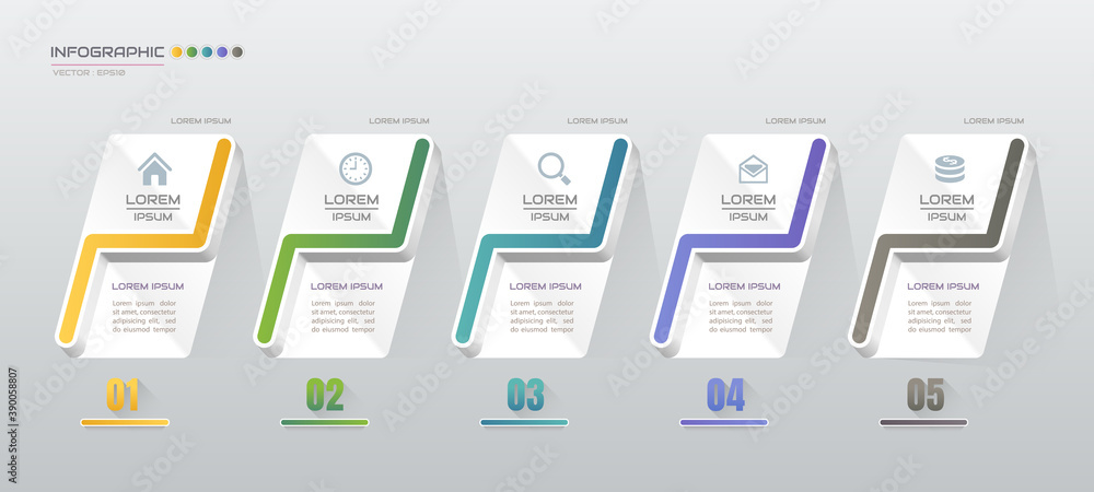 Infographics design template with icons, process diagram, vector eps10 ...