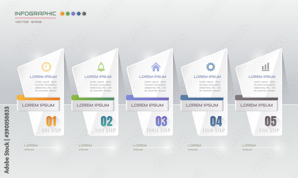 Infographics design template with icons, process diagram, vector eps10 ...