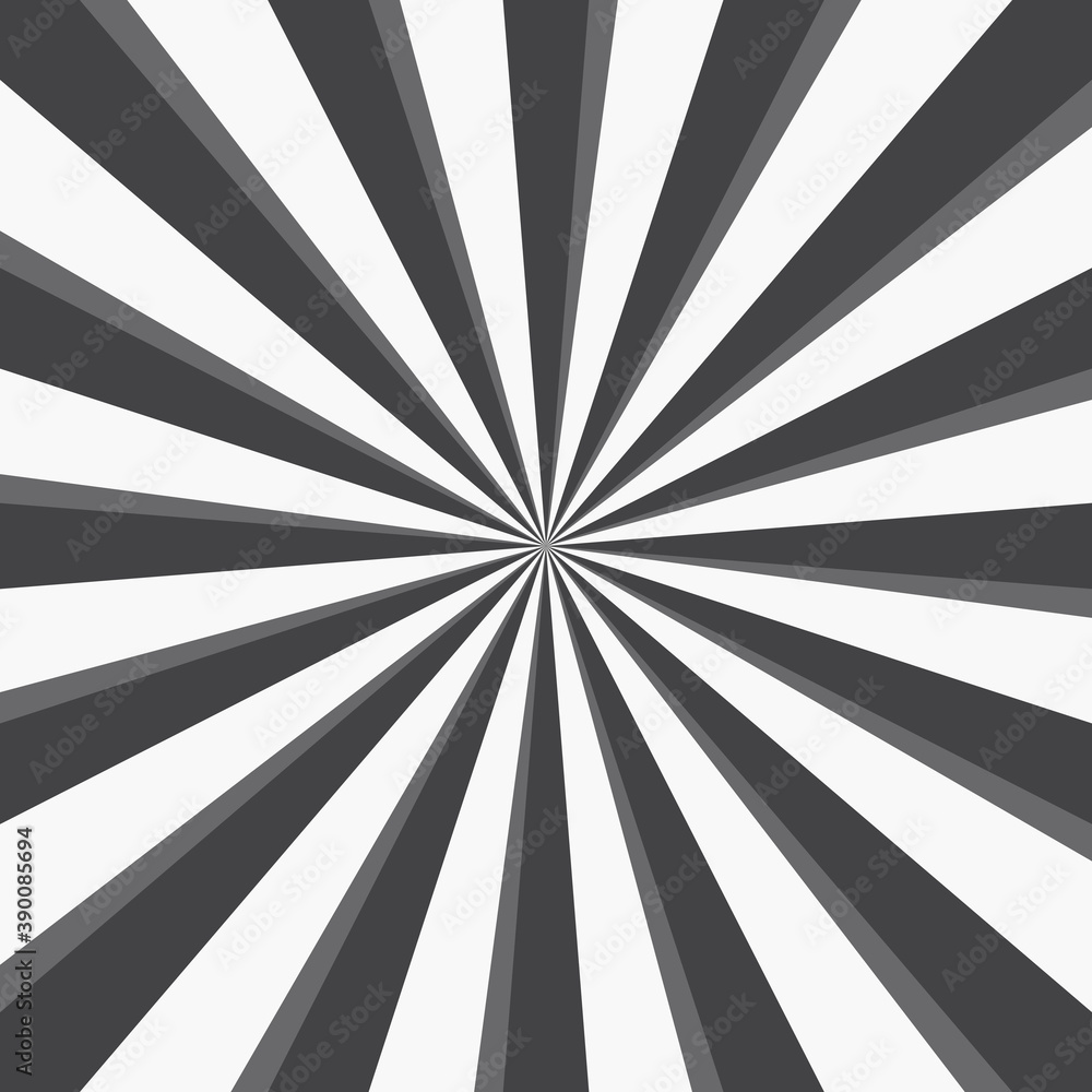 Radial Rays Background. Retro Sunburst Background Template with Two ...