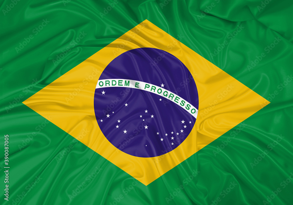 Brazil national flag texture. Background for international concept ...