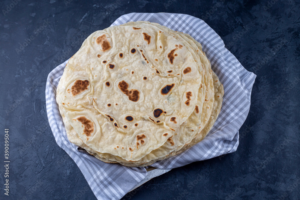 Traditional Turkish flatbread, Also known as yufka ekmek. Traditional ...