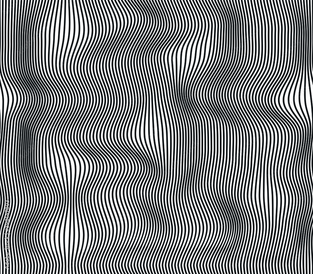 Moire seamless holographic vector background. Moire texture wavy lines ...