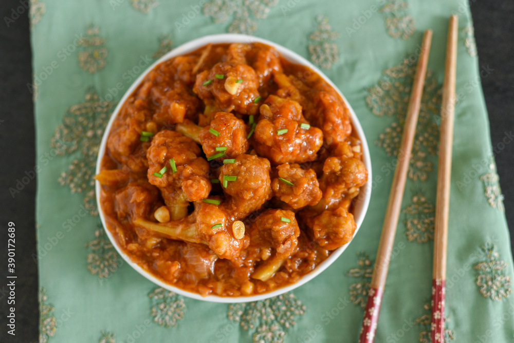 Gobi Manchurian dry and with gravy , Gobi 65 popular street food Delhi ...
