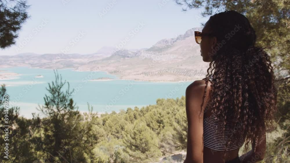 Model Filming Spanish View On Smartphone Stock Video | Adobe Stock