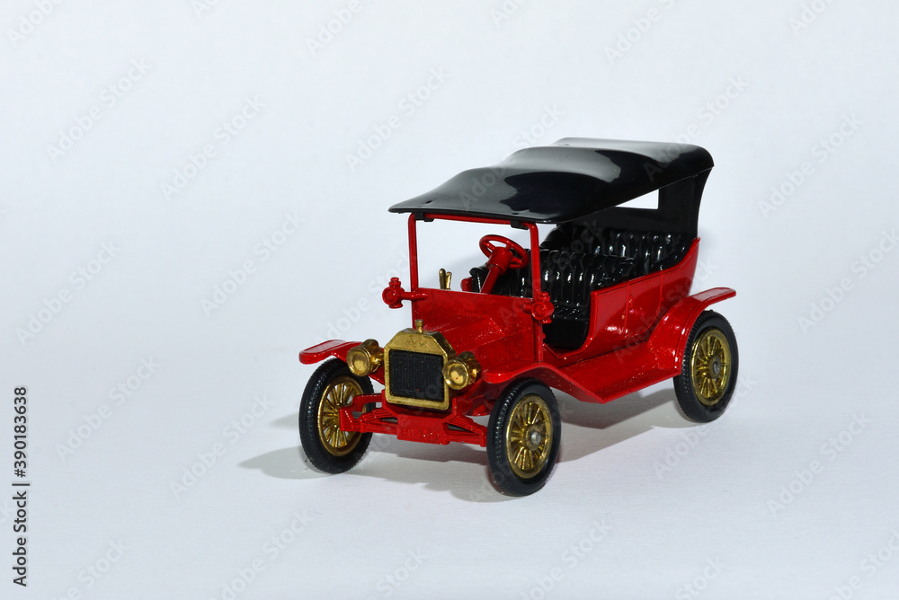 Toy diecast model of a red car Model T Ford a Matchbox yesteryear ...