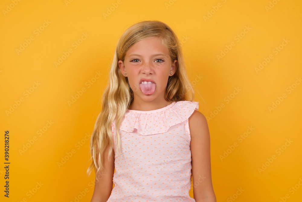 Body language. Disgusted stressed out Beautiful Caucasian young girl ...