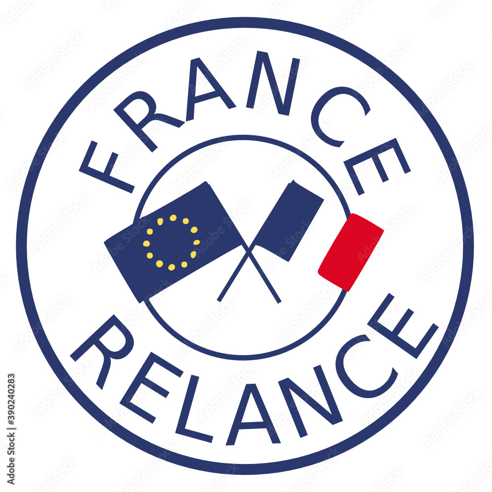 Logo France Relance Bleu Stock Vector | Adobe Stock