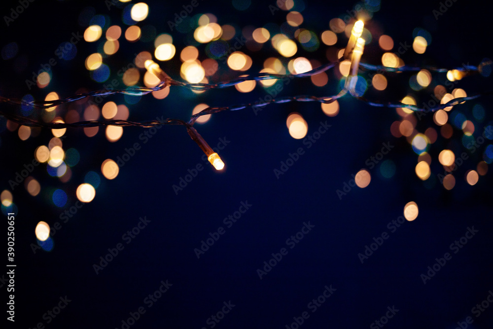 colorful christmas lights holiday background Stock Photo | Adobe Stock