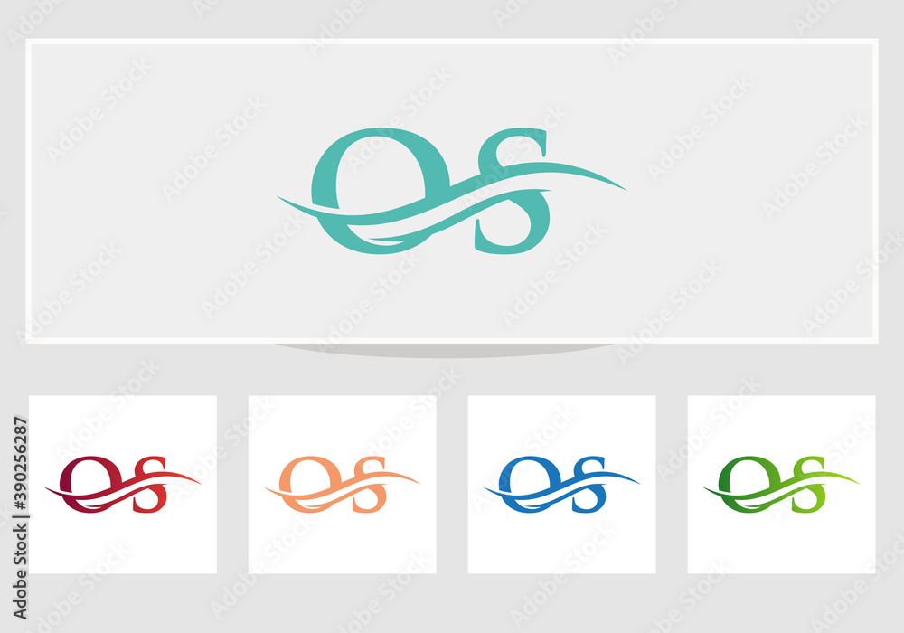 Initial OS logo design based on letter. OS logo design Stock Vector ...