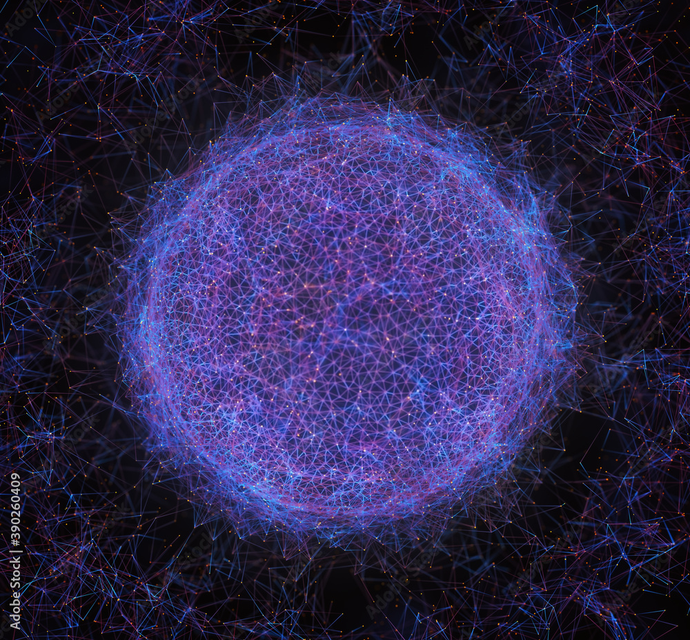 Biotechnology or biotech and study of cells and microorganisms. 3D ...