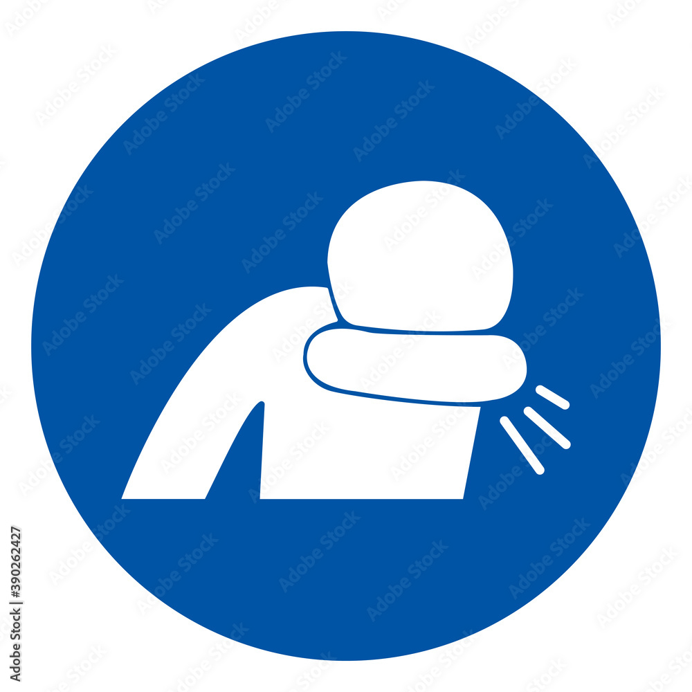 Cover your cough and sneeze Symbol, Vector Illustration, Isolated On ...
