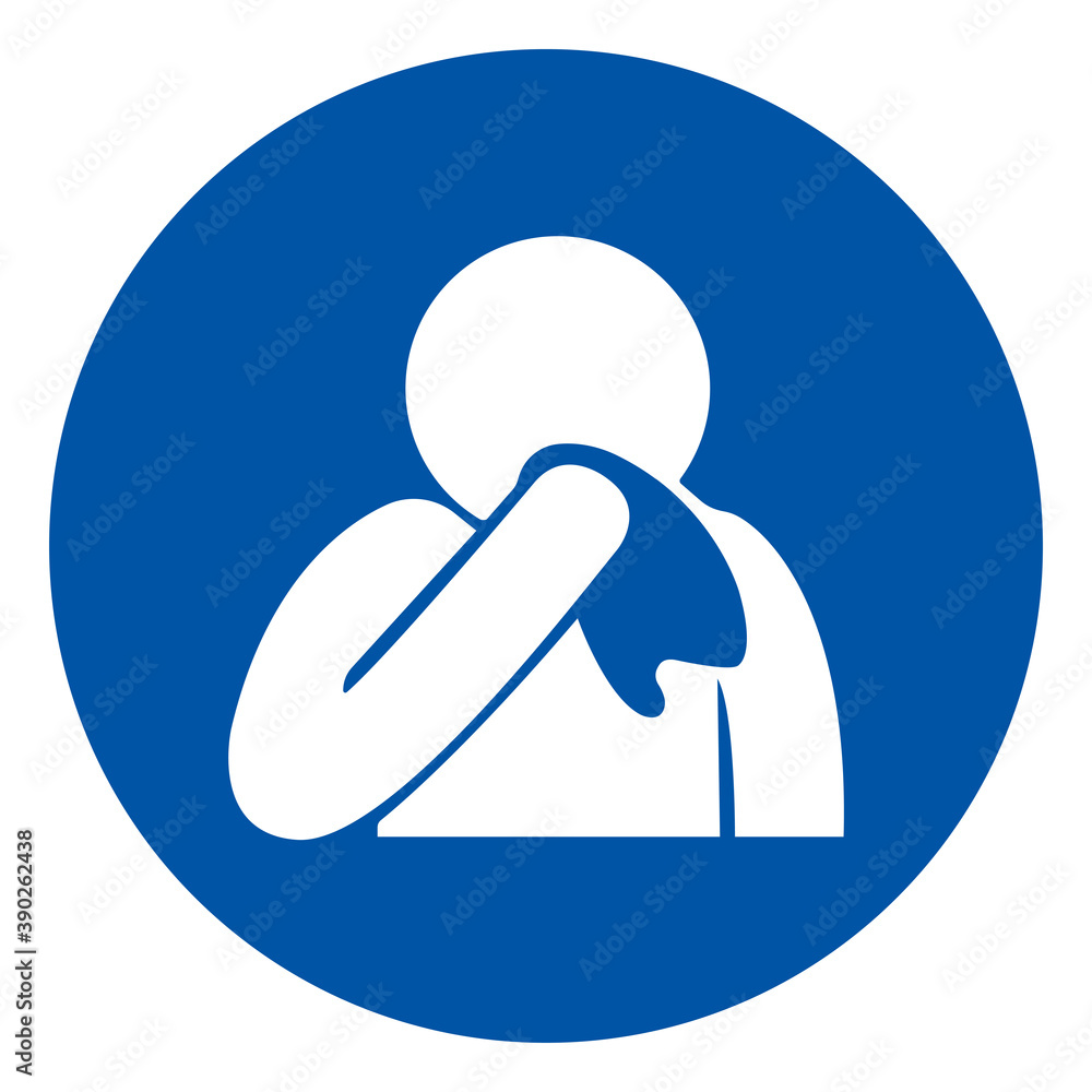 Use A Tissue Cover Your Mouth And Nose Symbol Sign ,Vector Illustration ...