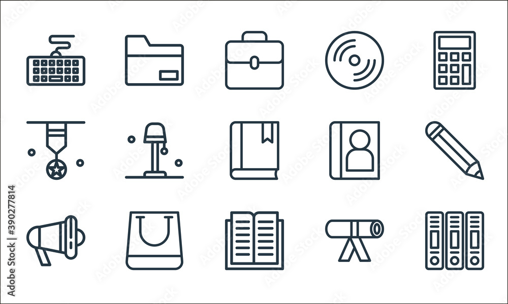education line icons. linear set. quality vector line set such as ...