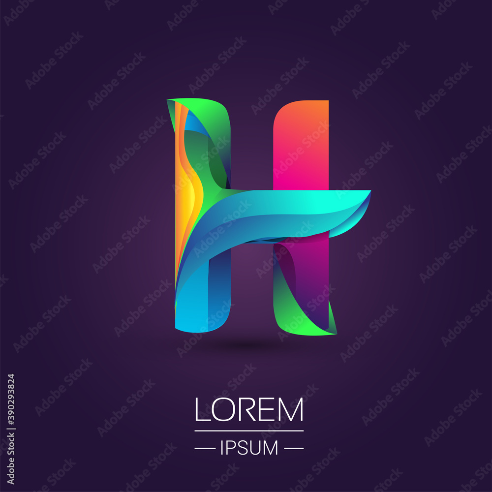 H letter colorful logo, Vector design template elements for your Logo ...