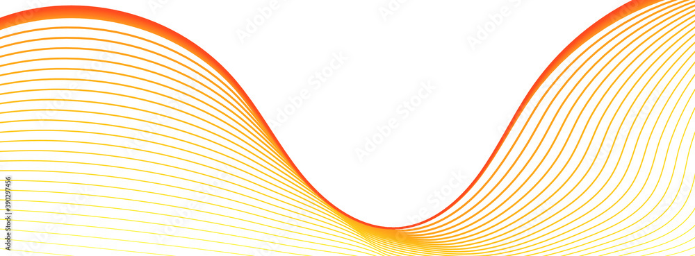 Abstract smooth curved lines Design element Technological background ...