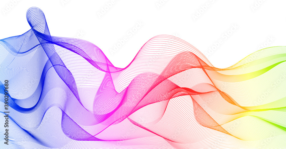 Abstract smooth curved lines Design element Technological background ...
