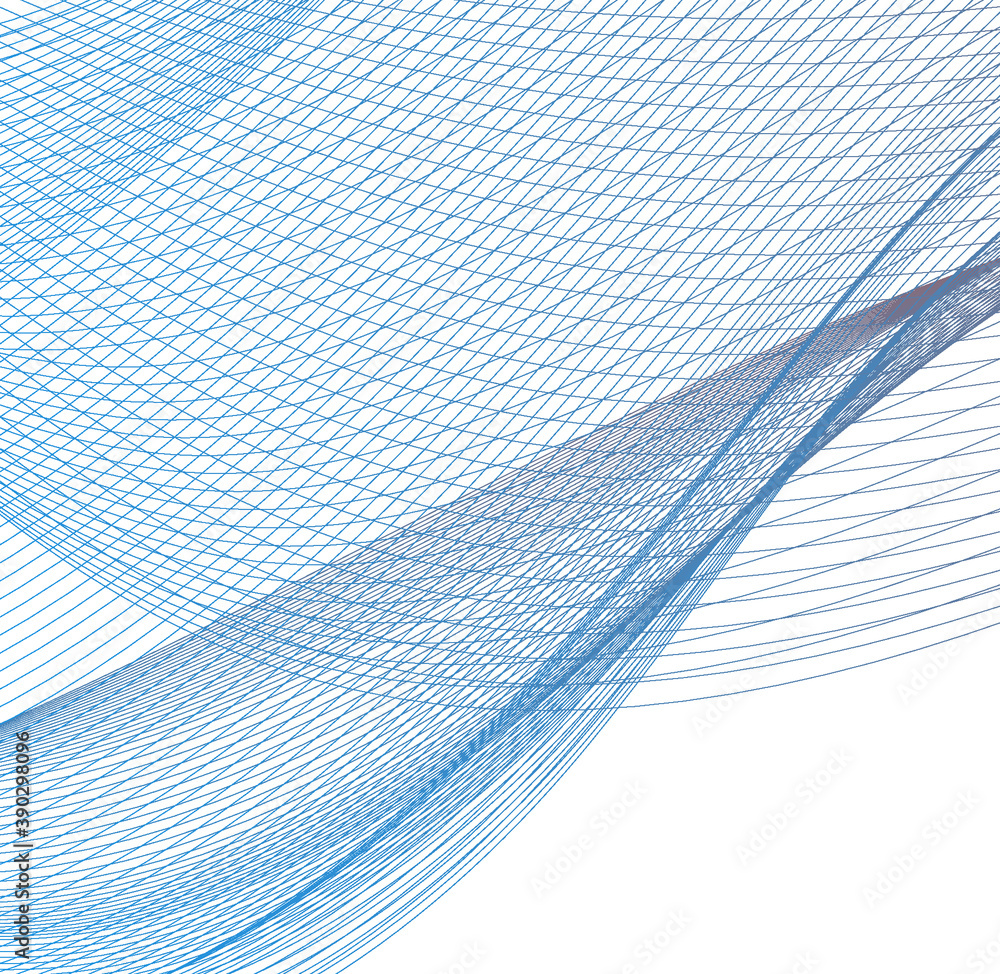 Abstract smooth curved lines Design element Technological background ...