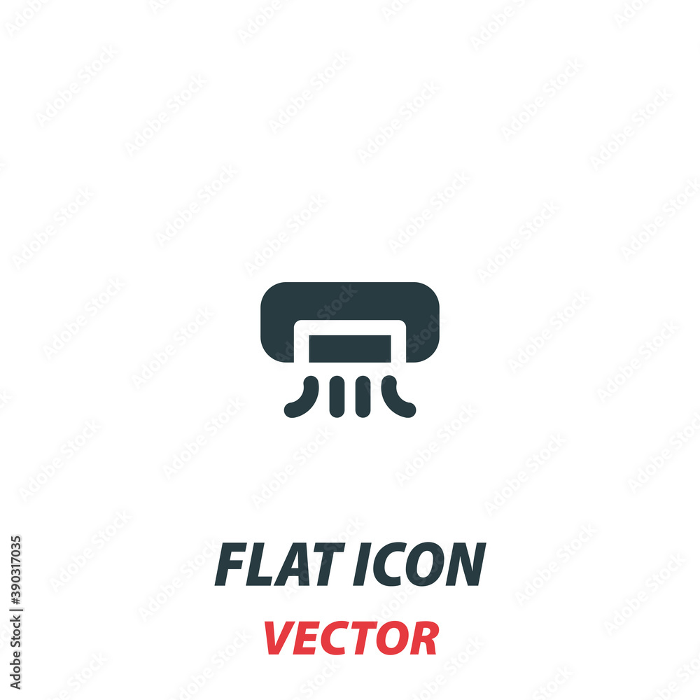 air conditioner icon in a flat style. Vector illustration pictogram on ...