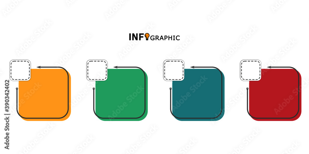 Colourful infographic elements template can be used to represent steps ...