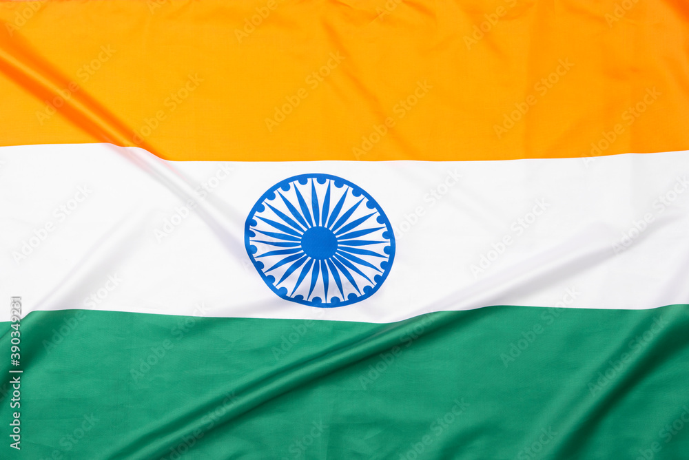 India flag, fabric Indian flag , texture or background Stock Photo ...