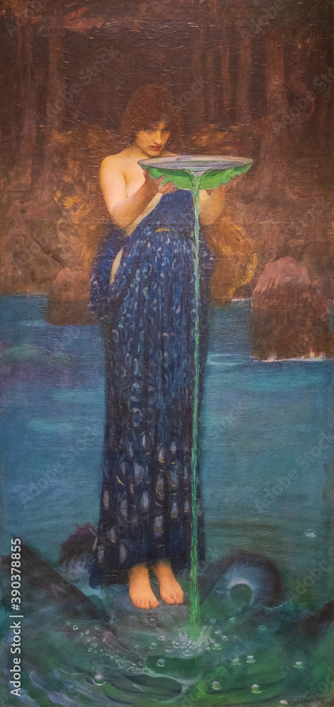 John William Waterhouse (1849-1917) Circe Invidiosa, (Envious Circe ...