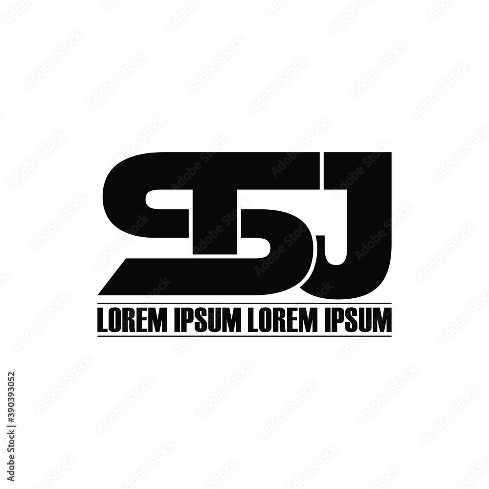STJ letter monogram logo design vector Stock Vector | Adobe Stock
