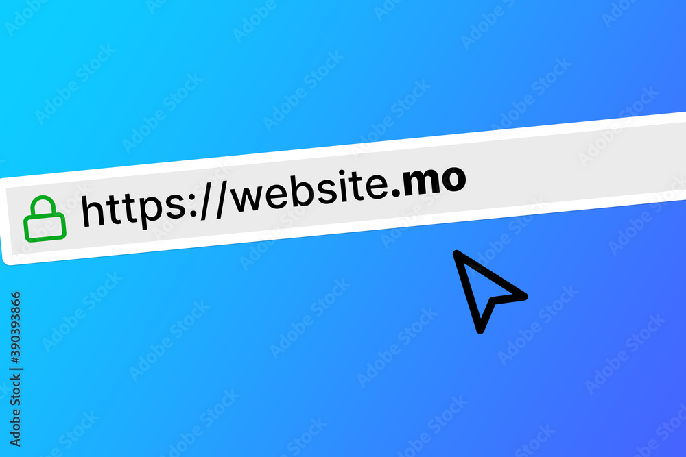 URL for a website with a .mo TLD (top level domain) in the navigation ...