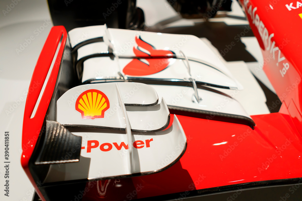 Detail of the front wing of a Formula 1 Ferrari Stock Photo | Adobe Stock