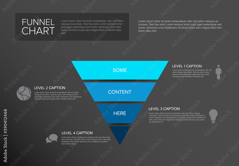 Vector Infographic funnel level layers template Stock Vector | Adobe Stock