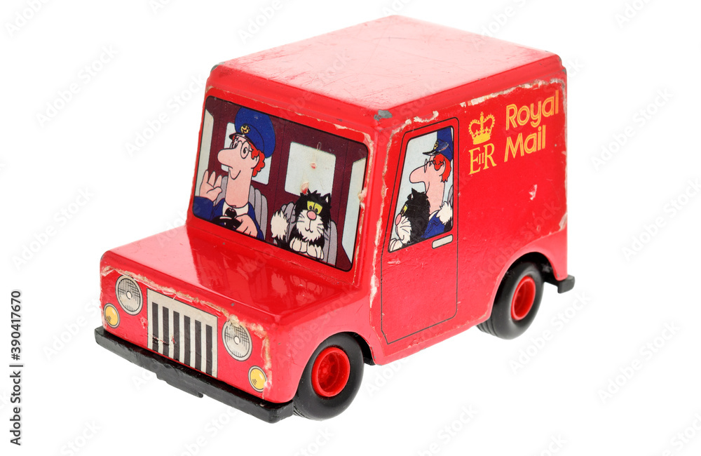 Postman Pat Toy Car on a White Background, Post Pat is an animated ...