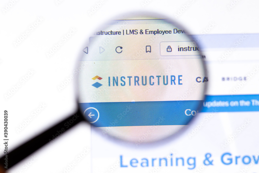 Los Angeles, California, USA - 18.02.2020: Instructure website page ...