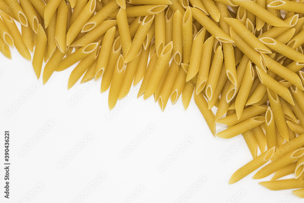 Penne pasta background. Healthy food textures and details for a ...