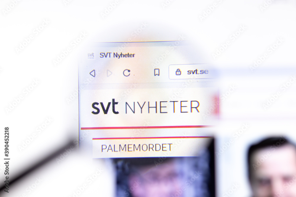 Los Angeles, California, USA - 18.02.2020: SVT website page with close ...