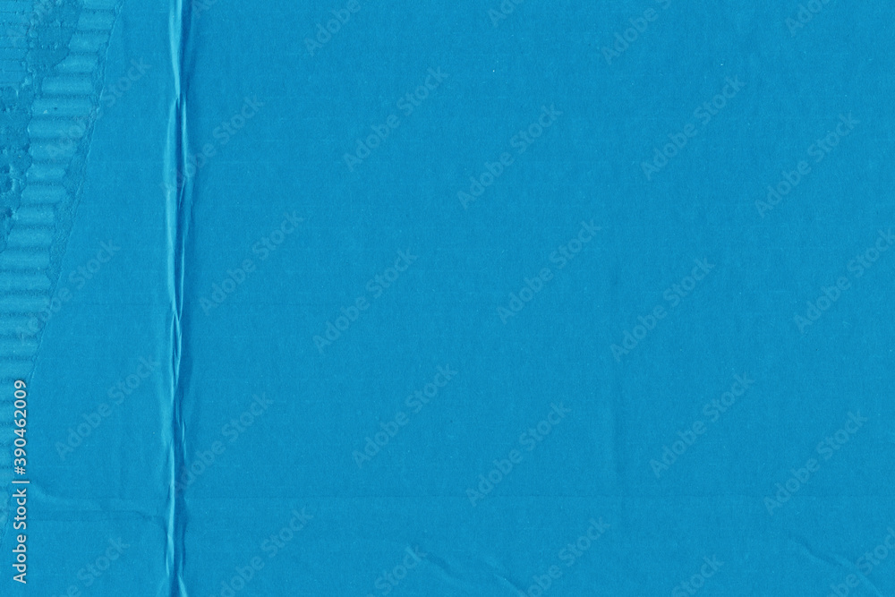 A blue vintage rough sheet of carton. Recycled environmentally friendly ...