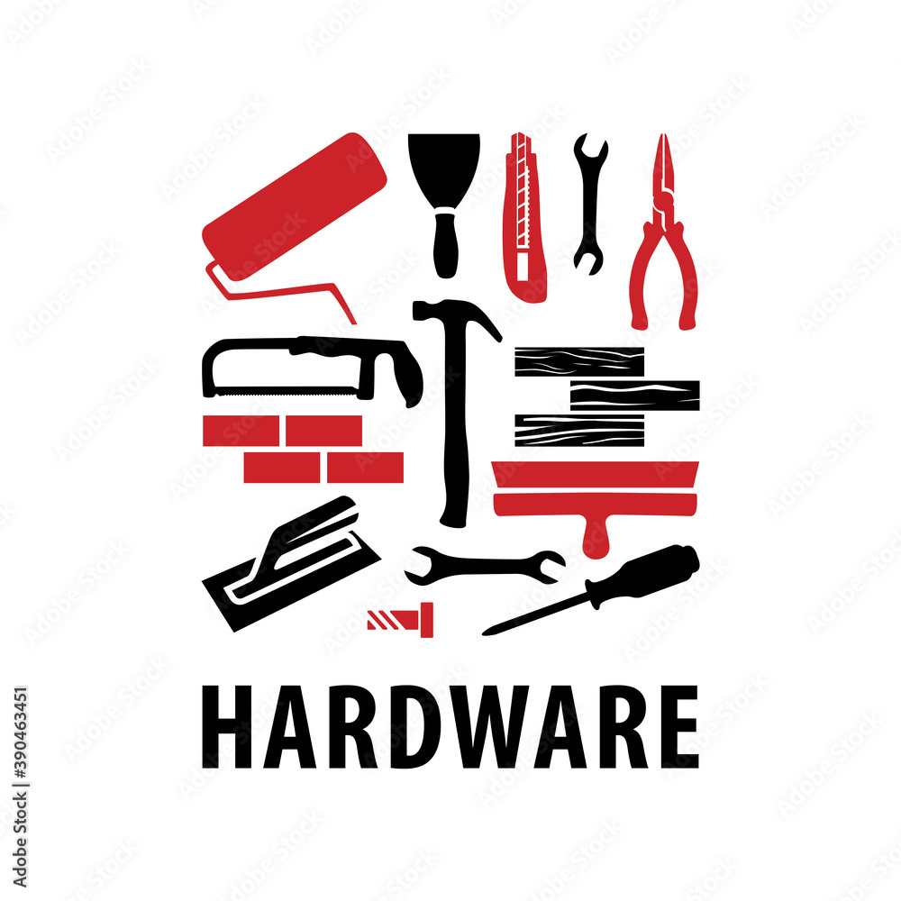 Vector logo of a building materials store Stock Vector | Adobe Stock