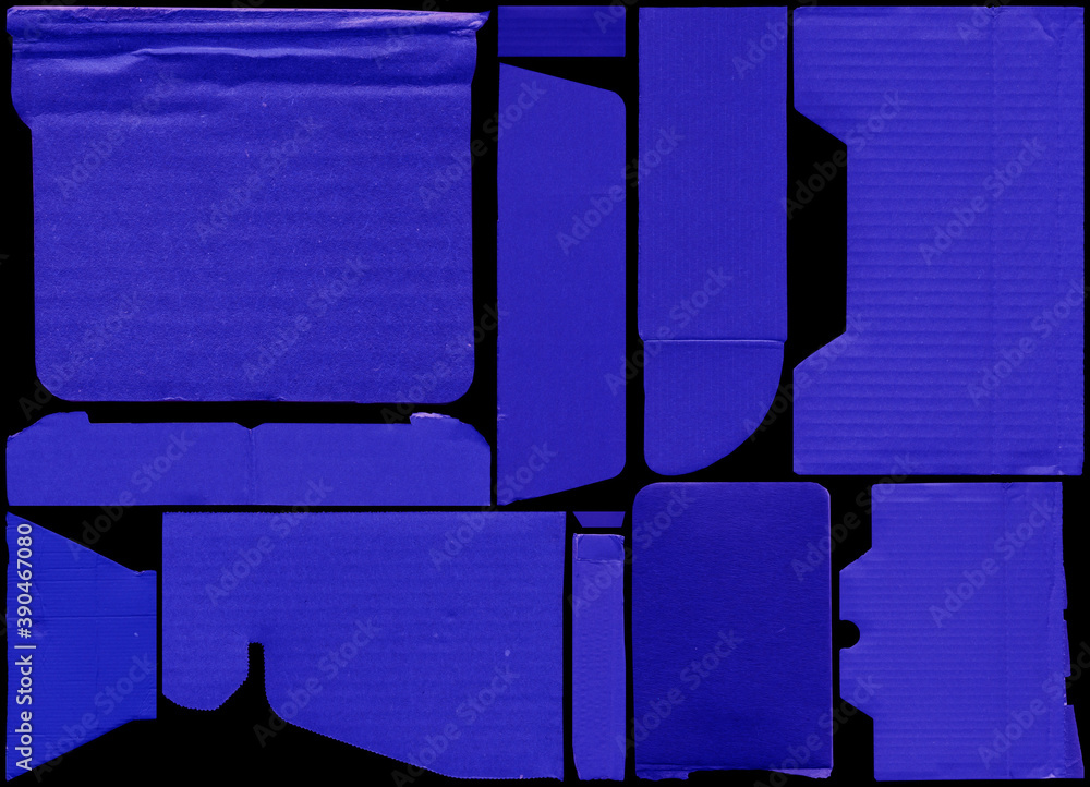 Close up of a violet vintage torn sheet of carton. Cardboard paper ...