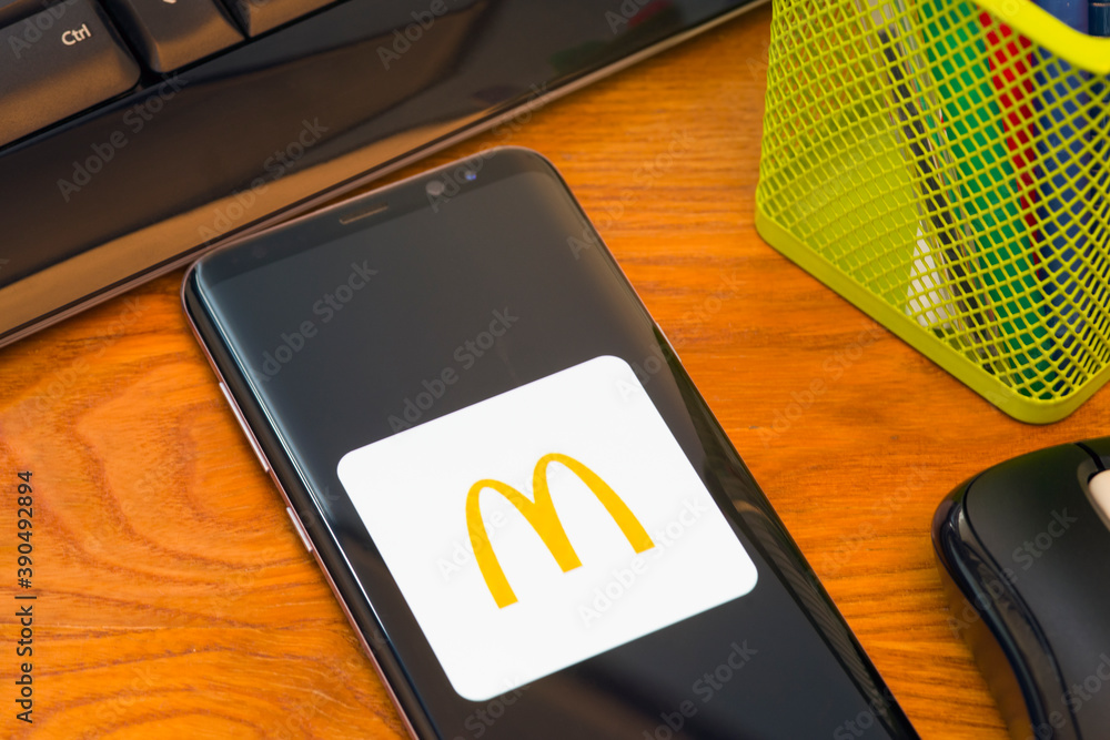 McDonald's logo application in Google Play Stock Photo | Adobe Stock