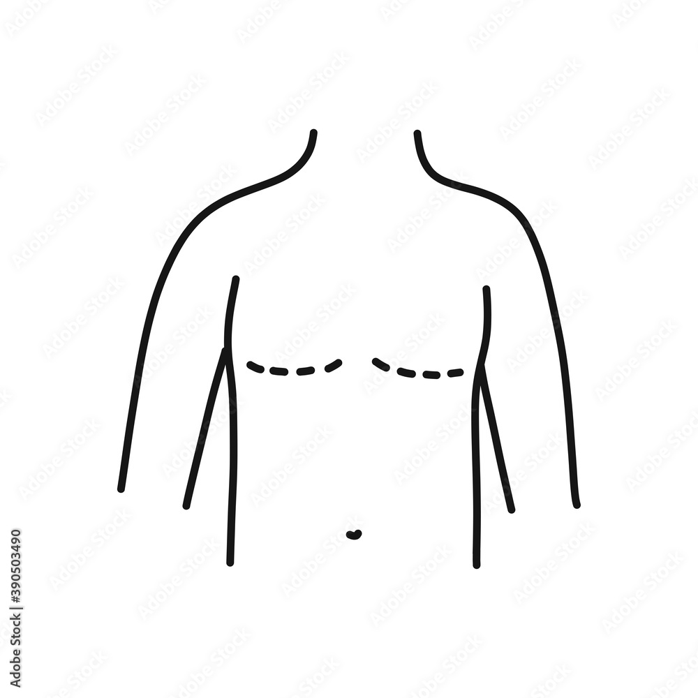 mastectomy doodle icon, vector line illustration Stock Vector | Adobe Stock
