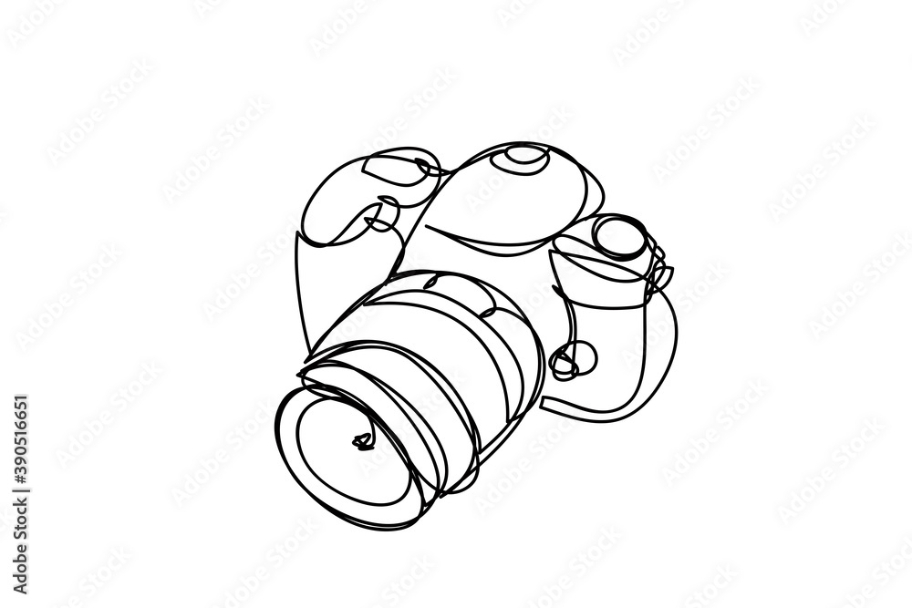 camera , line drawing style, vector design Stock Vector | Adobe Stock