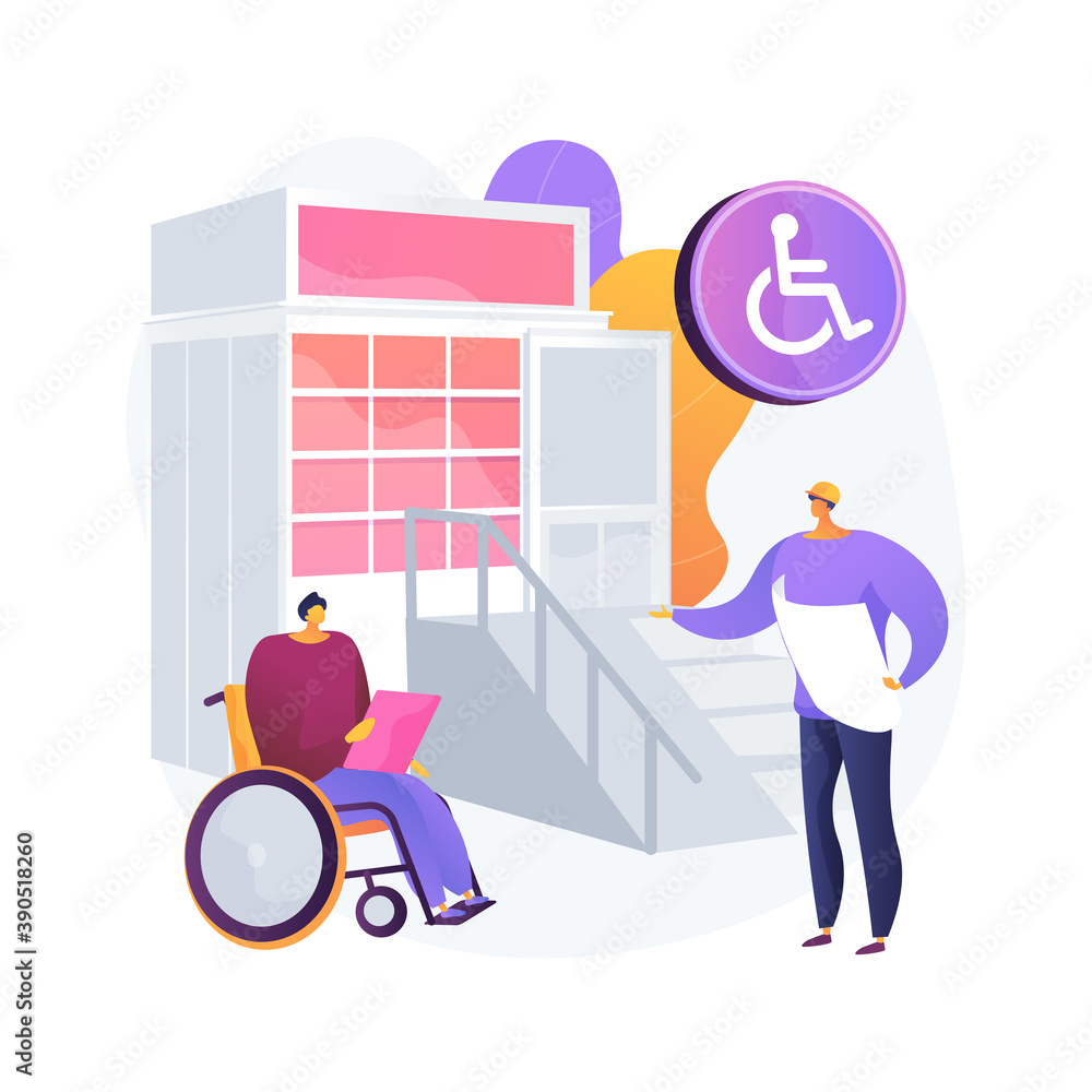 Accessible environment design abstract concept vector illustration ...