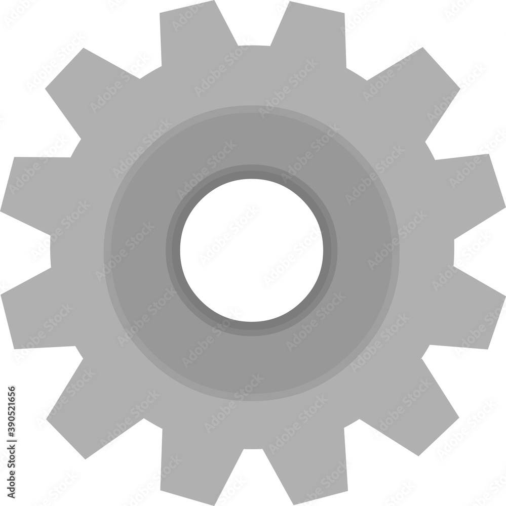 Vector emoticon illustration of a cogwheel Stock Vector | Adobe Stock