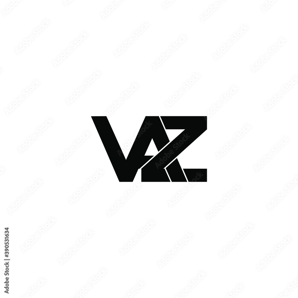 vaz letter original monogram logo design Stock Vector | Adobe Stock