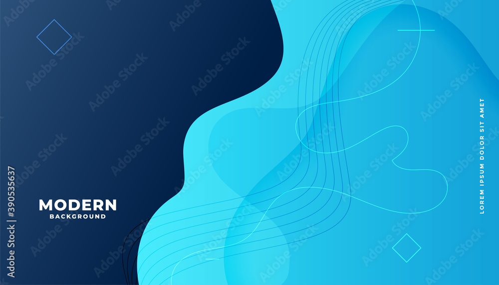 modern blue fluid gradient background with curvy shapes Stock Vector ...