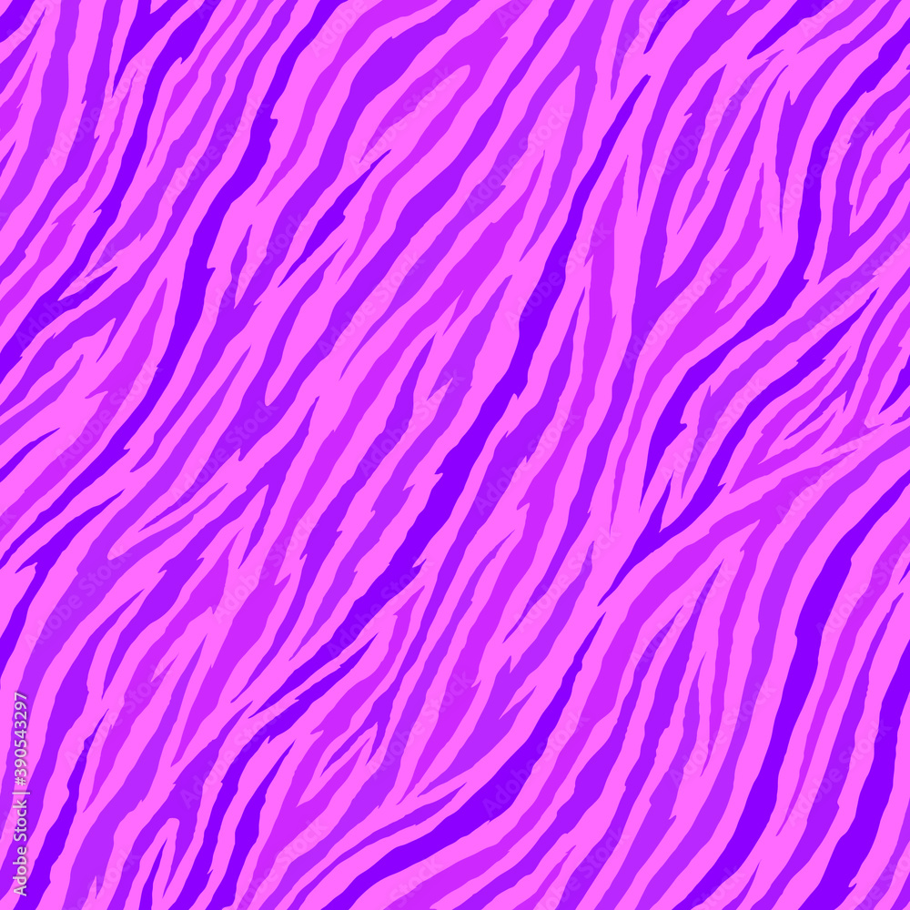 Pink Zebra seamless pattern. Animal skin vector illustration pattern ...