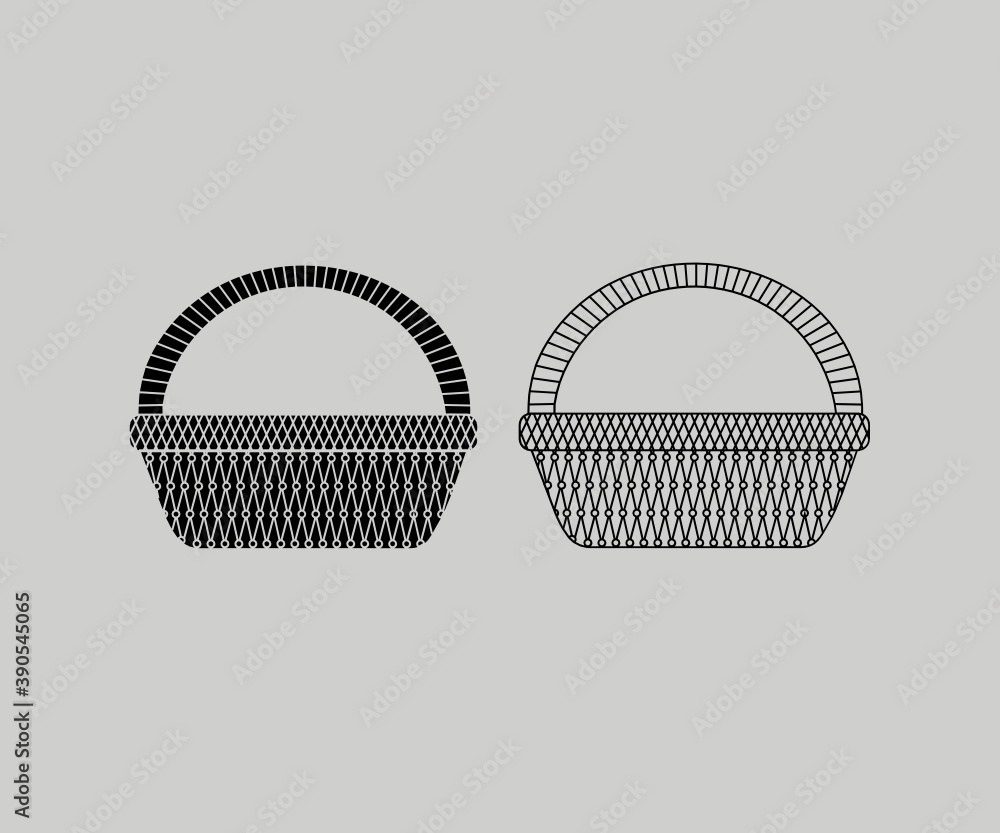 bread basket icon design. Symbol of cooking utensils. bread basket ...