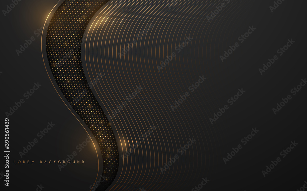 Abstract black and gold luxury background Stock Vector | Adobe Stock