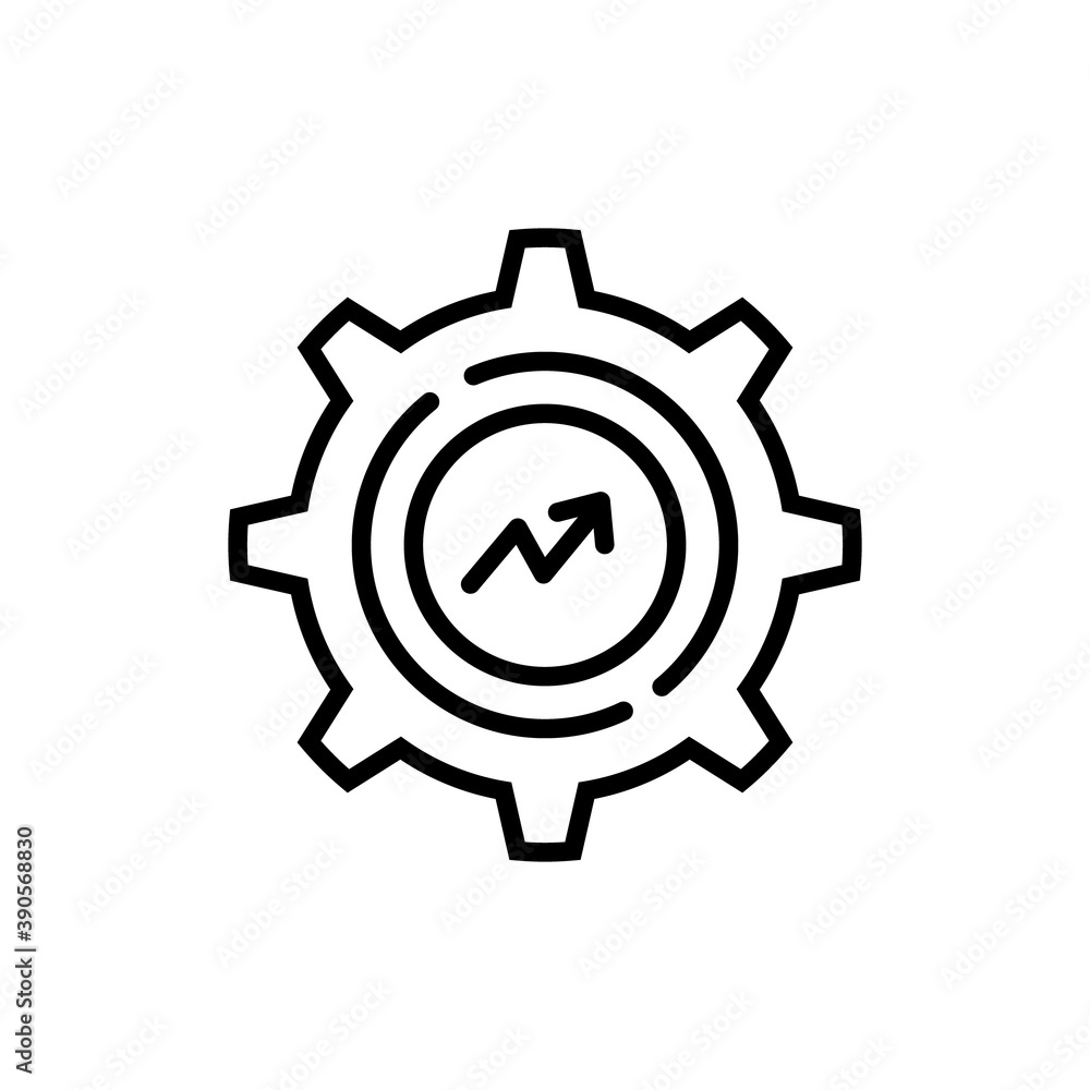 Kpi icon line isolated on clean background. Vector Stock Vector | Adobe ...