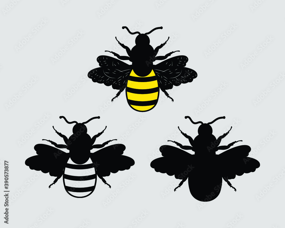 Bumblebee Vector Illustration, Bumblebee Silhouette, Bumblebee Clipart ...