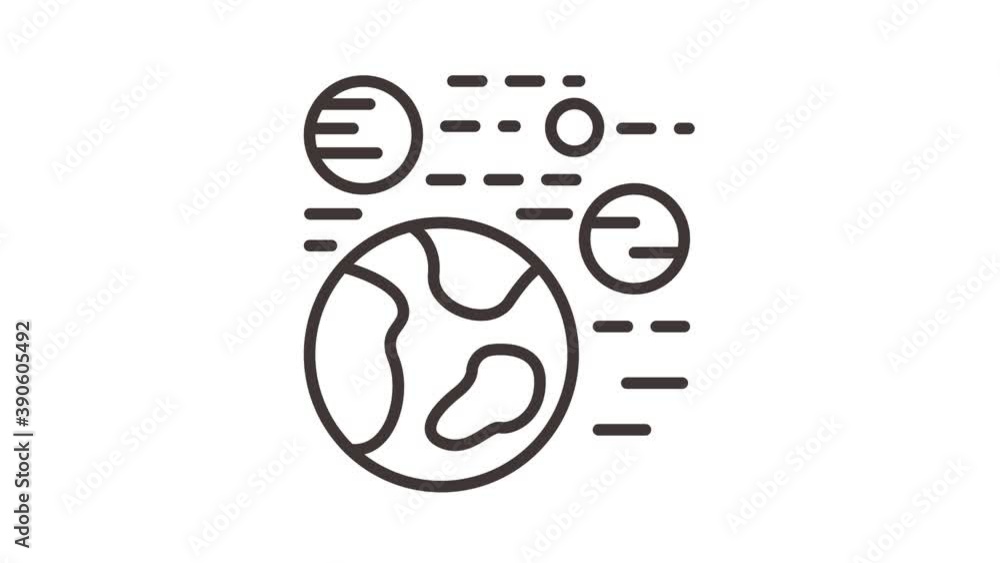 Planets icon animation. Motion set of best icons and then each objects ...